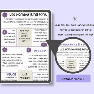 Cute Handwritten Font for Digital Note Taking and Planner Handwriting ...