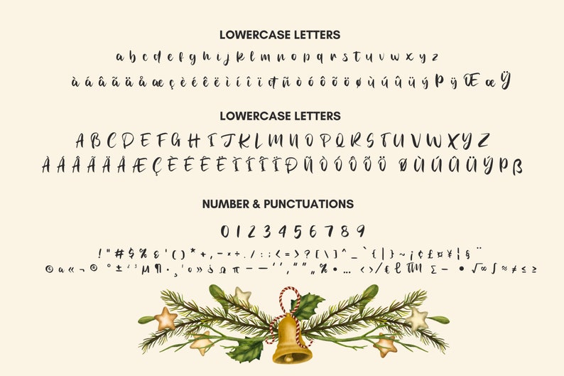 Christmas Font Calligraphy Font Handlettered Brush Font Procreate ...