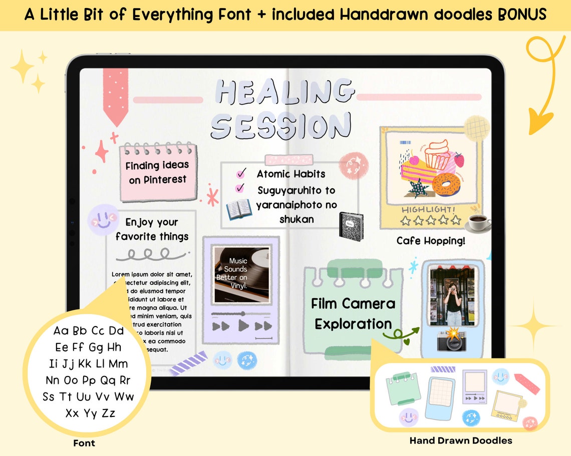 Clean Handwriting Font Goodnotes Handwritten Font Digital Planner Font ...