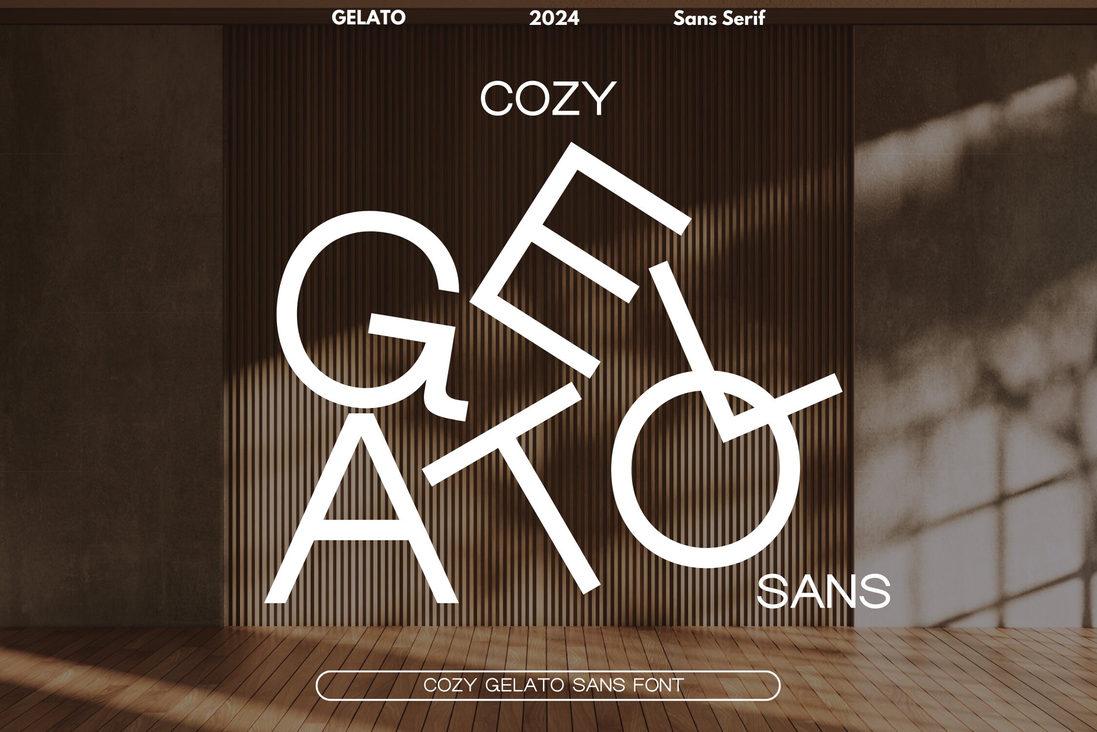 Modern Geometric Sans Serif Font Cozy Minimal Font Typography Poster ...