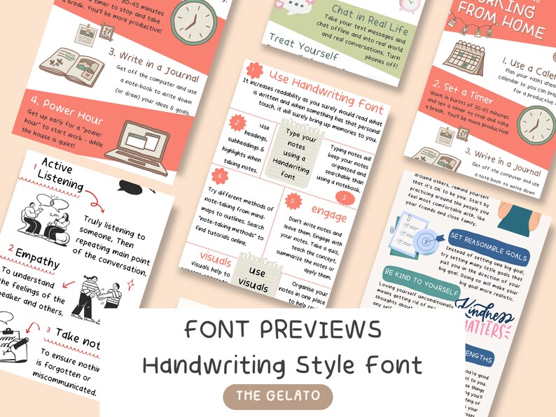 Aesthetic Student Note Font for Digital Planner and Note Taking ...