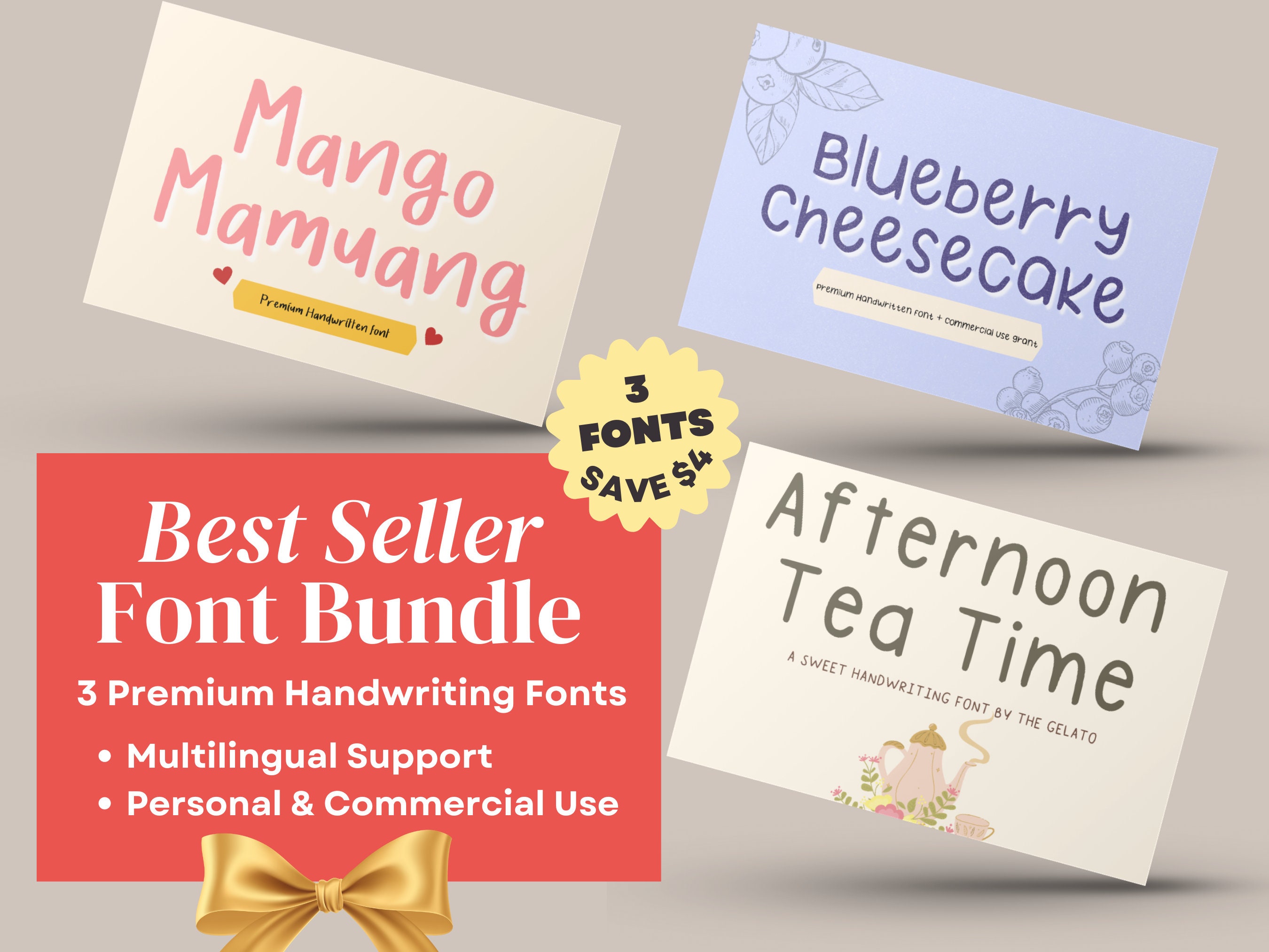 Minimal Handwriting Font Bundle Handwritten Script Font Commercial Use ...