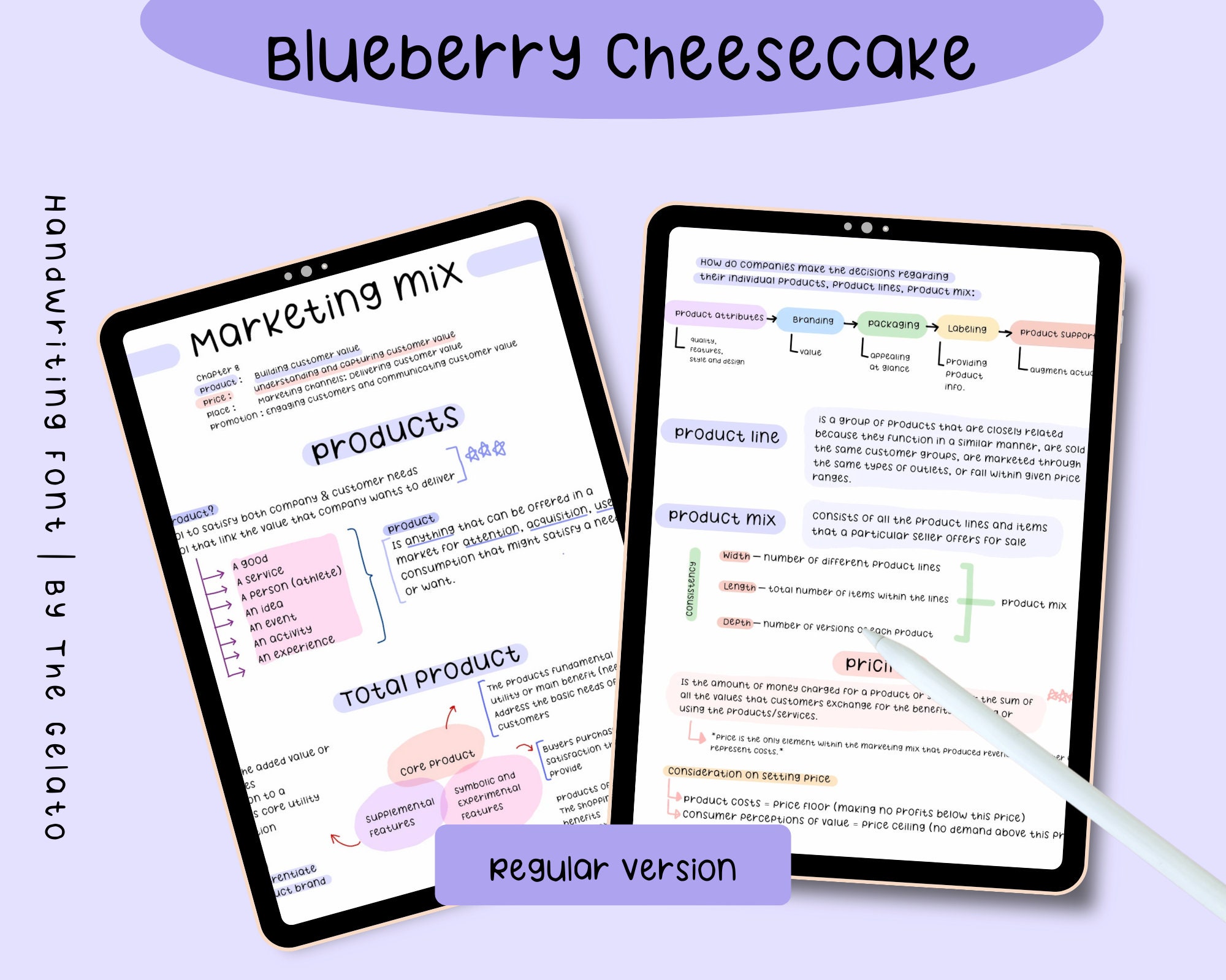 Cute Handwritten Font for Digital Note Taking and Planner Handwriting ...