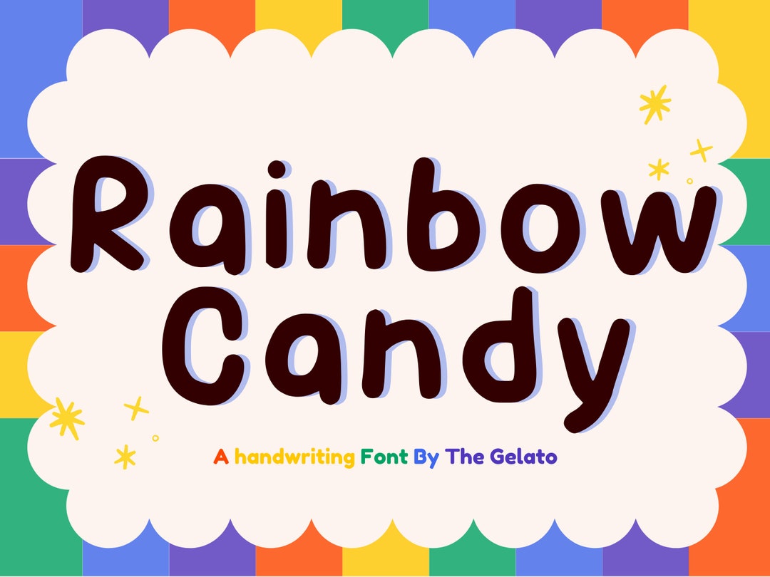 Bold Handwritten Font Sweet Candy Font Scrapbook Font Bubble Craft Font ...