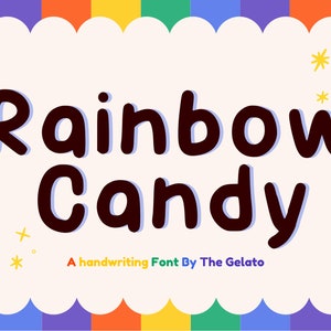 Bold Handwritten Font Sweet Candy Font Scrapbook Font Bubble Craft Font ...