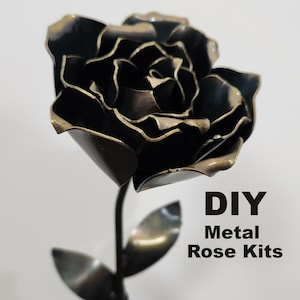 DIY Metal Rose // Metal Rose Kit // DIY Welding Kit // Stem Included ...