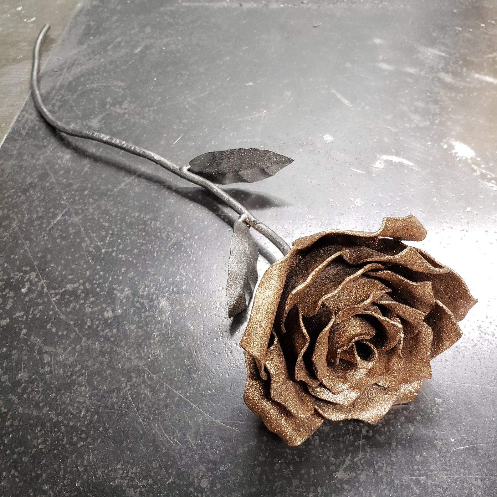 Metal Rose // DIY Metal Rose Kit // DIY Welding Kit // Stem Included ...