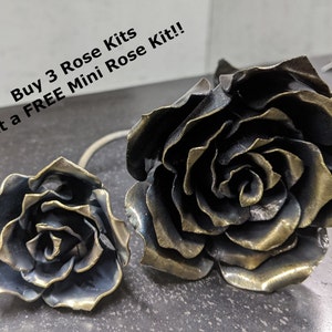 DIY Metal Rose // Metal Rose Kit // DIY Welding Kit // Stem Included ...