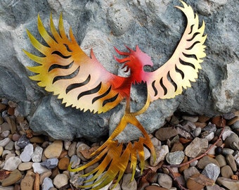 Bird of Phoenix Metal Art - Etsy