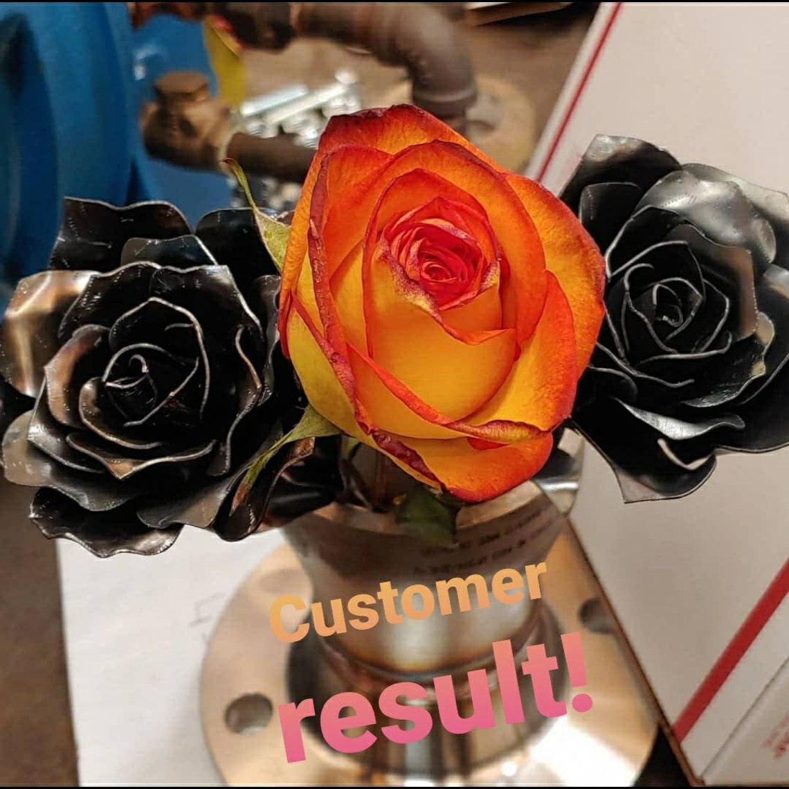 Metal Rose // DIY Metal Rose Kit // DIY Welding Kit // Stem - Etsy