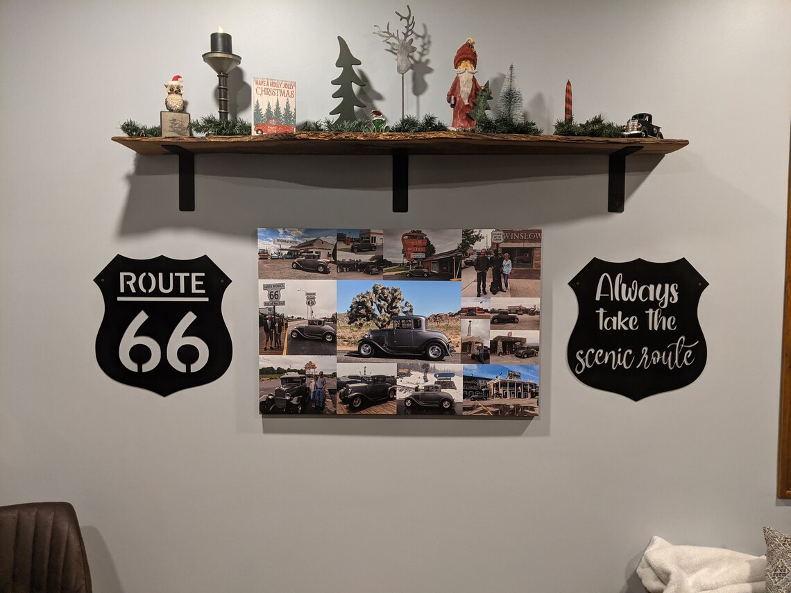 Route 66 // Wall Art // Metal Sign Decor - Etsy