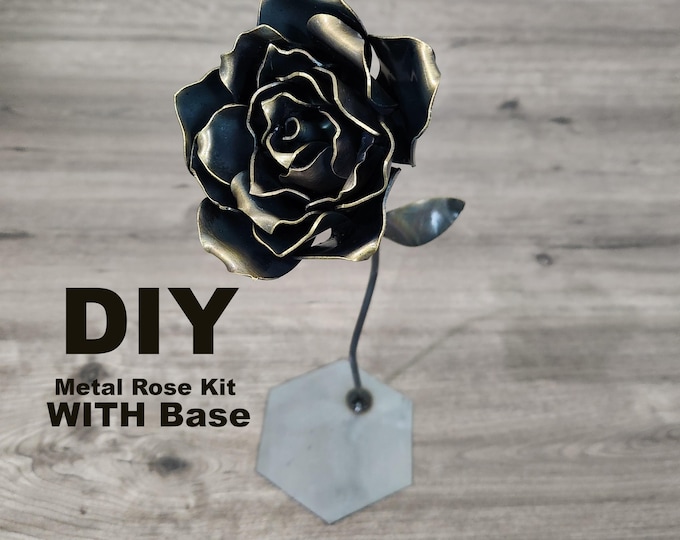 DIY Metal Rose // Metal Rose Kit // DIY Welding Kit // Stem Included ...