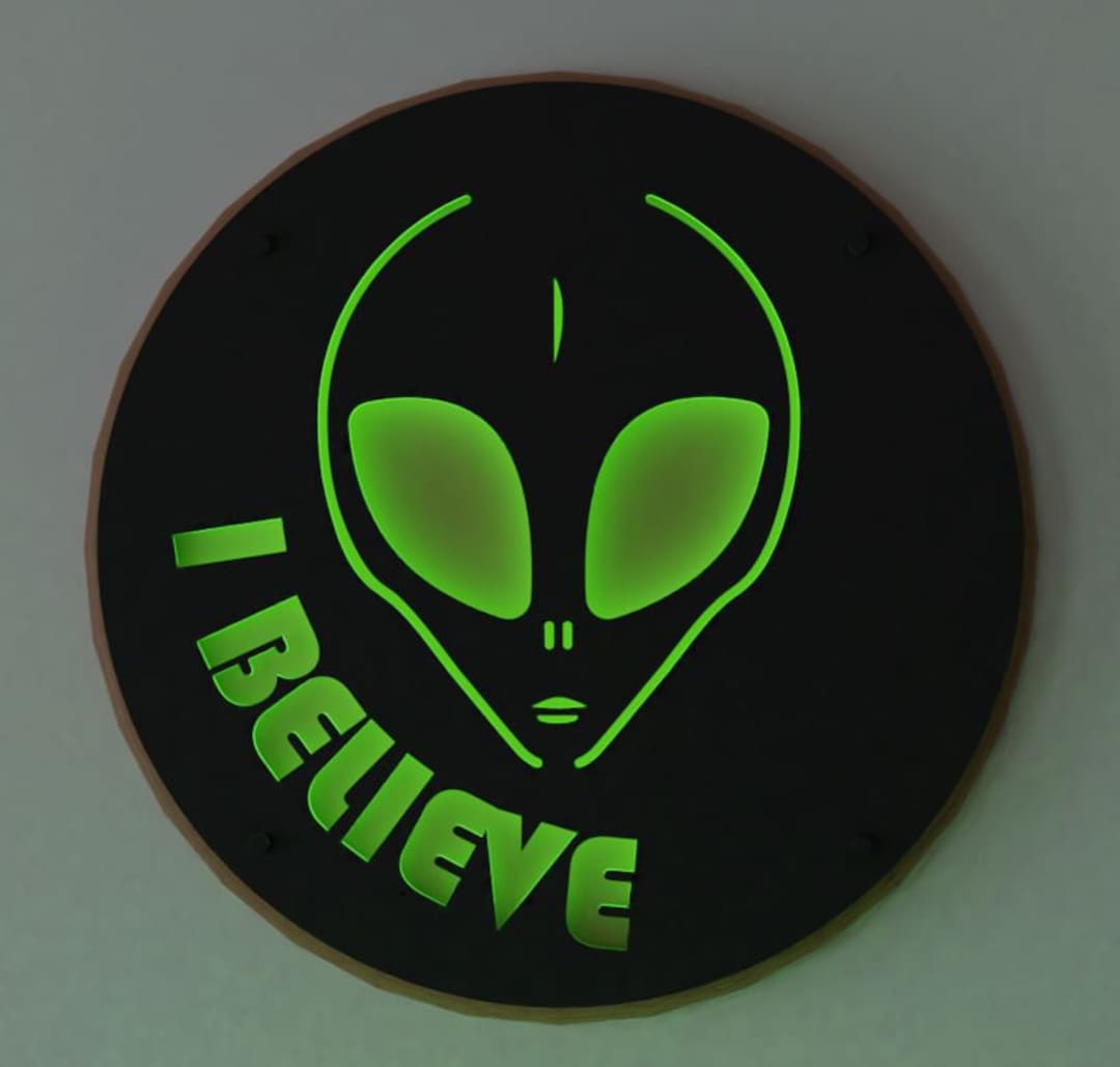 Alien Encounter Backlit Sign // Extraterrestrial Wall Art // LED ...