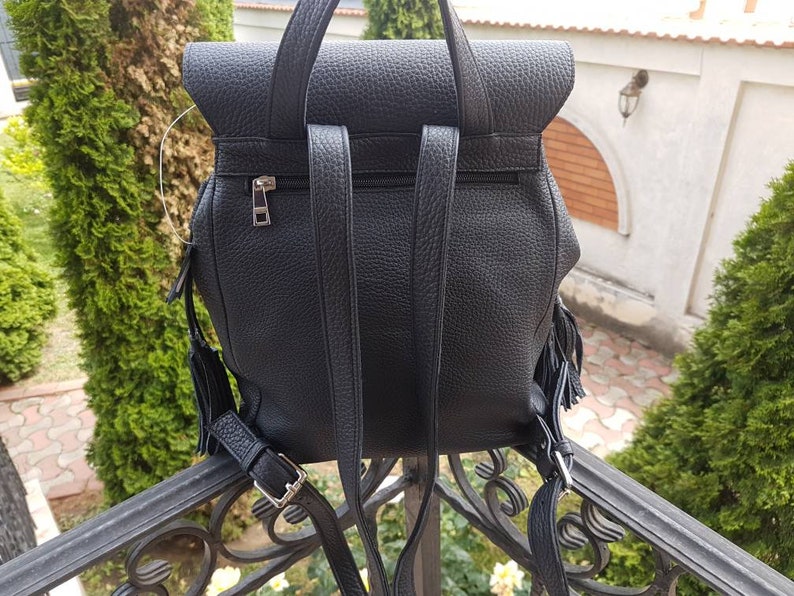 Leather Backpack.leather Navy Blue.leather Bag Shoulder.women | Etsy