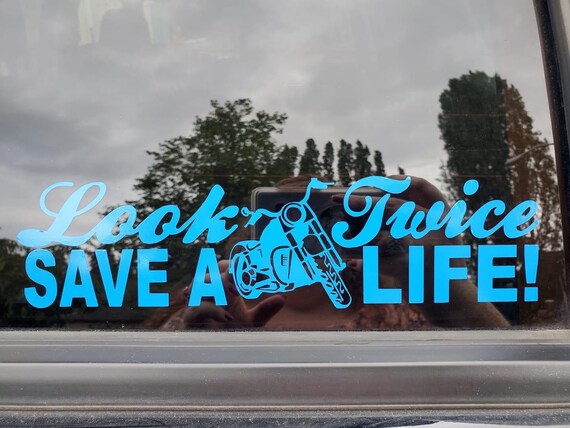 Look Twice Save A Life Decal | Etsy