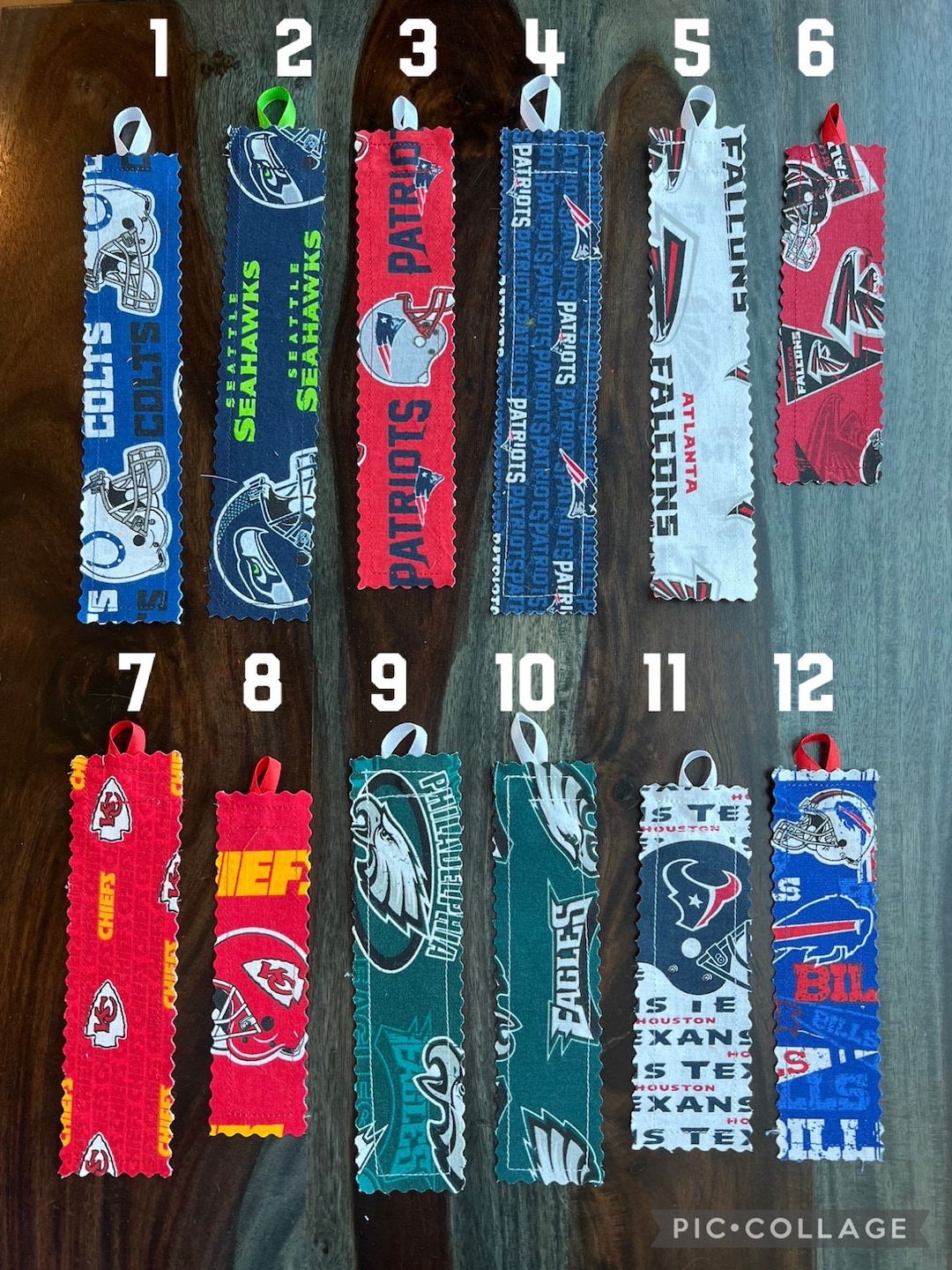 Bookmarks, Football, College, Sports Fabric Bookmark, Readers Gift ...