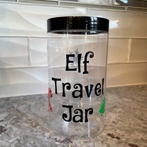 Elf Travel Jar, Plastic Container for Safe Travels, Christmas, Elf ...