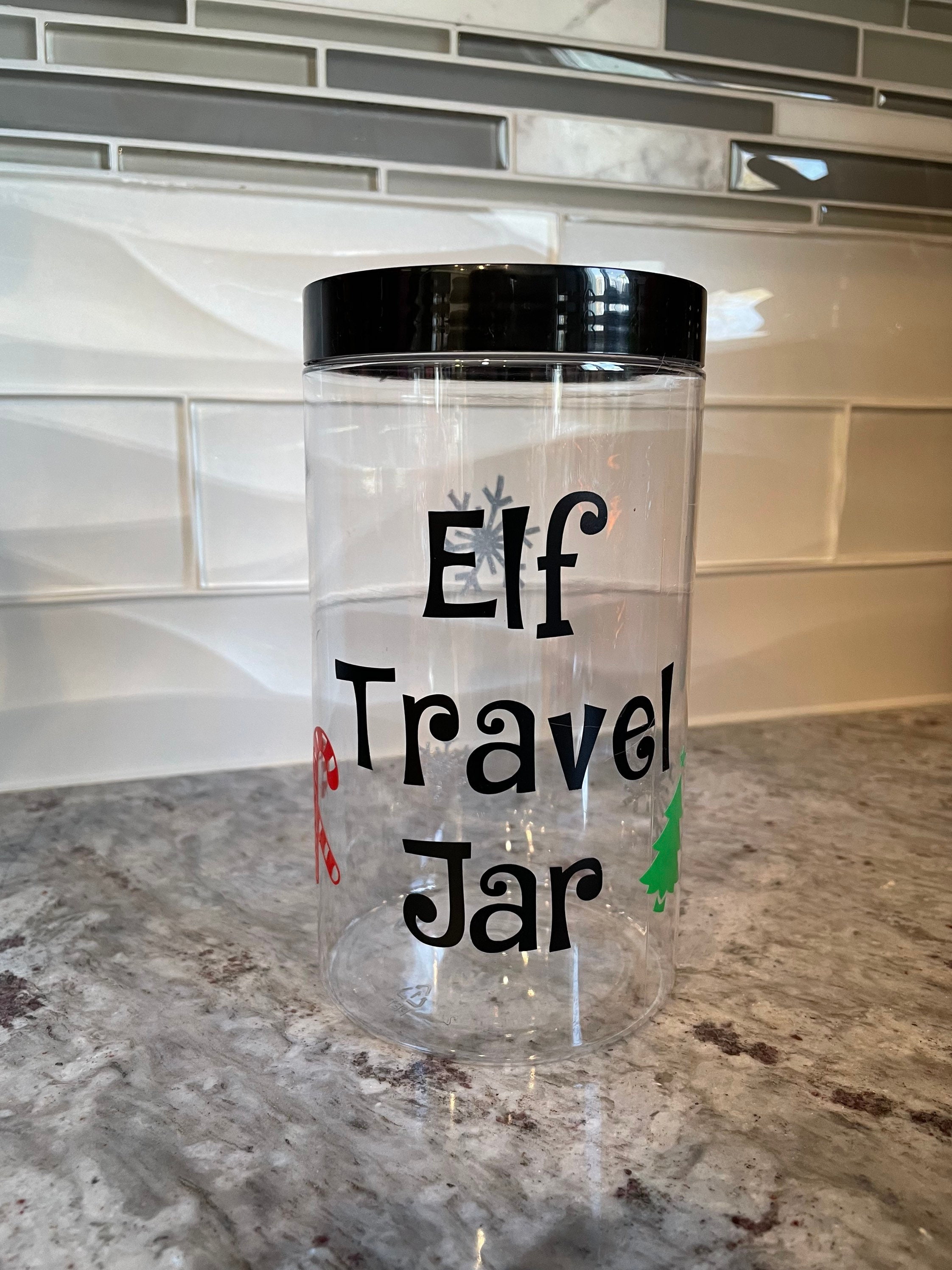 Elf Travel Jar, Plastic Container for Safe Travels, Christmas, Elf ...