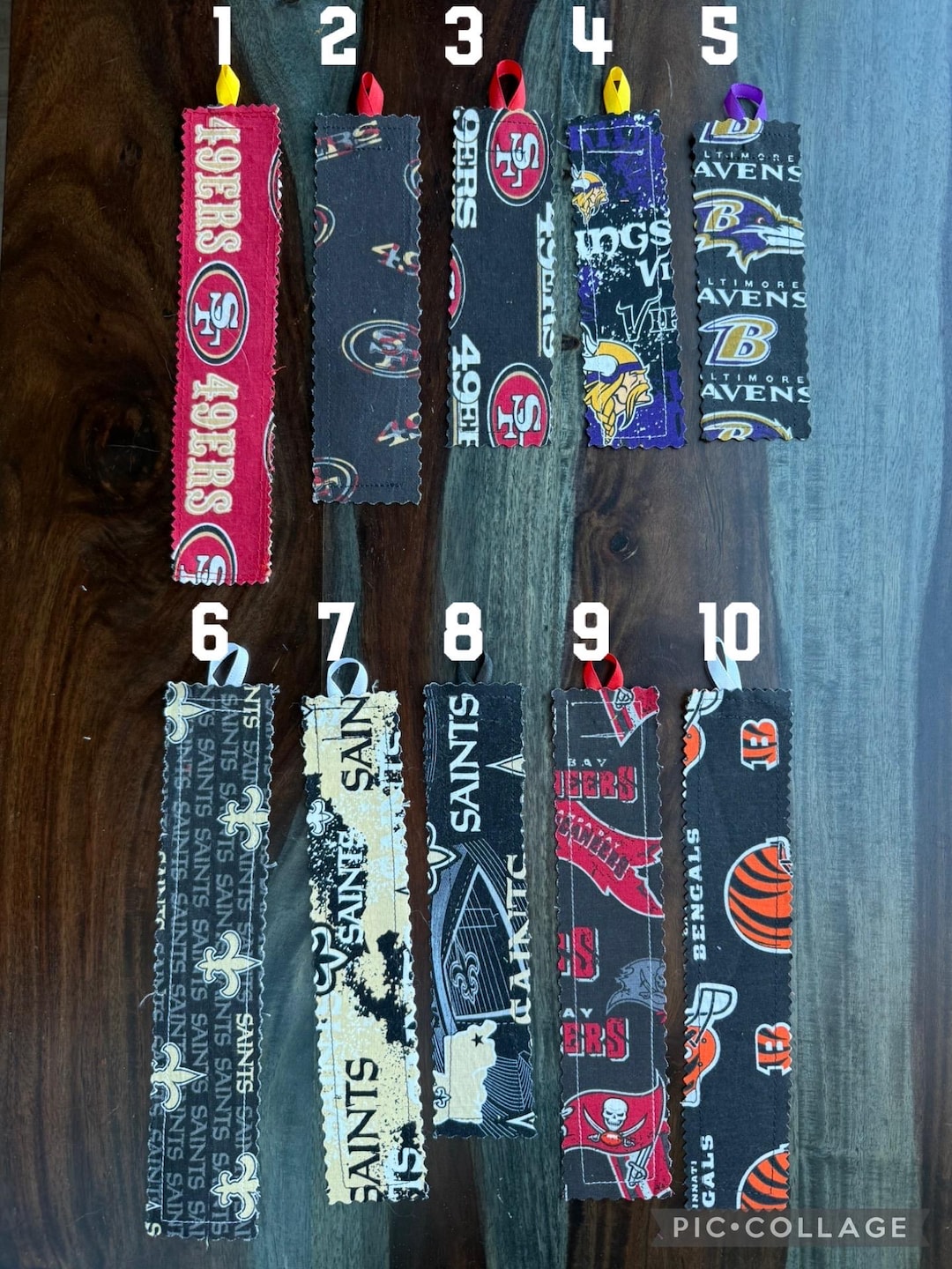 Bookmarks, Football, College, Sports Fabric Bookmark, Readers Gift ...