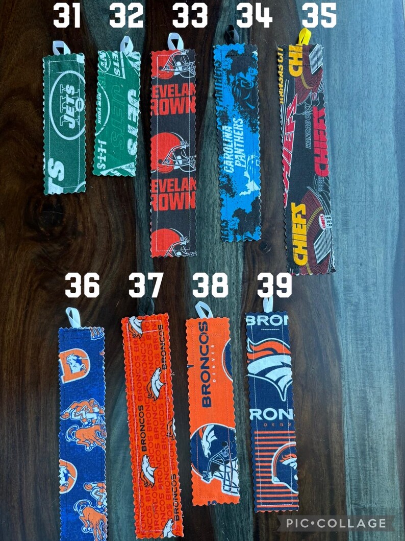 Bookmarks, Football, College, Sports Fabric Bookmark, Readers Gift ...