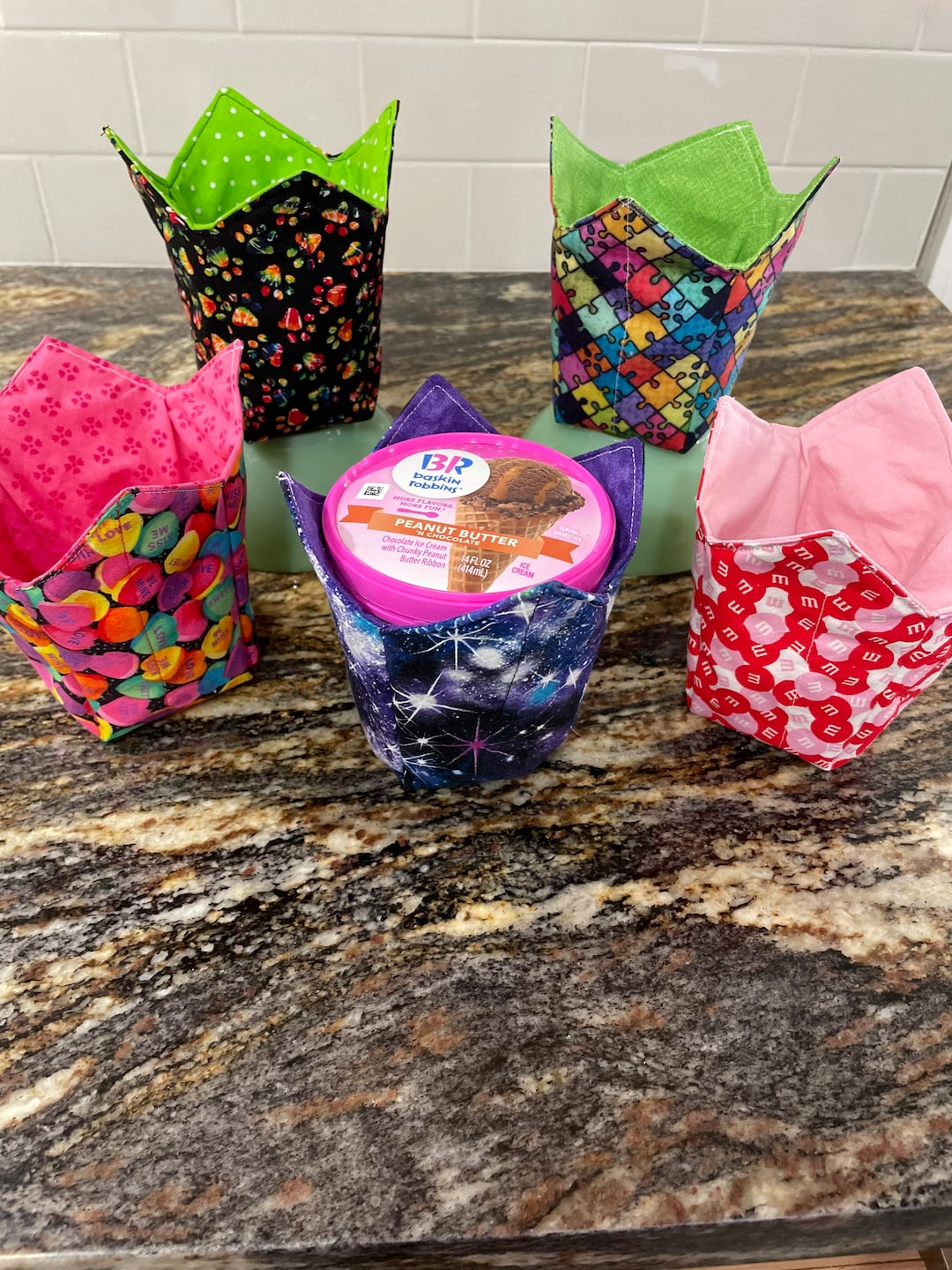 New Colors Ice Cream Pint Holders Cozy Microwavable Noodle - Etsy