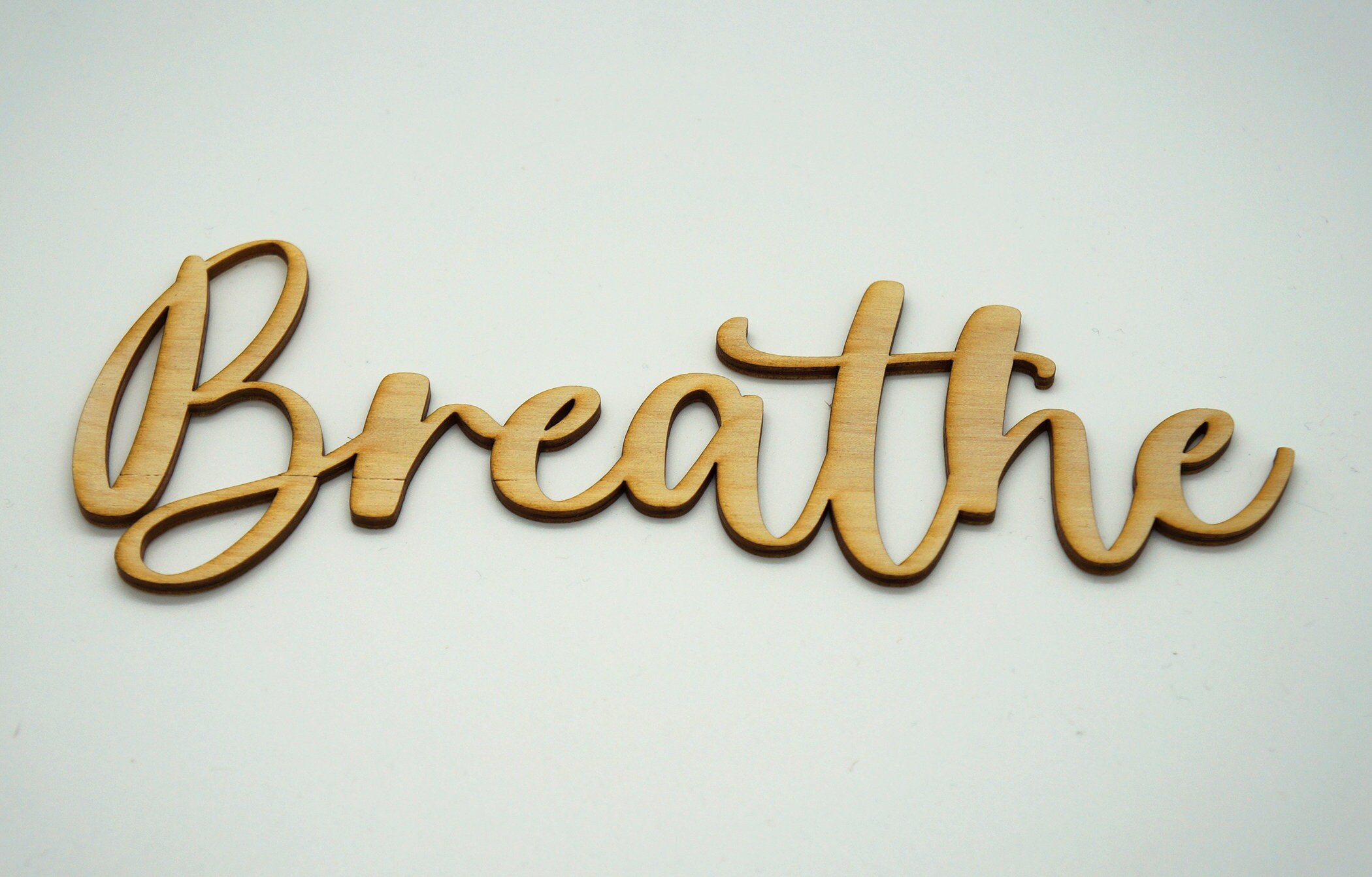 Breathe Sign, Breathe Ornament Laser Cut Wood Art - Etsy