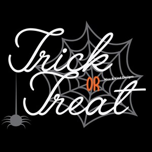 Trick or Treat Sign, Spider Web, Printable Sign, Instant Download ...