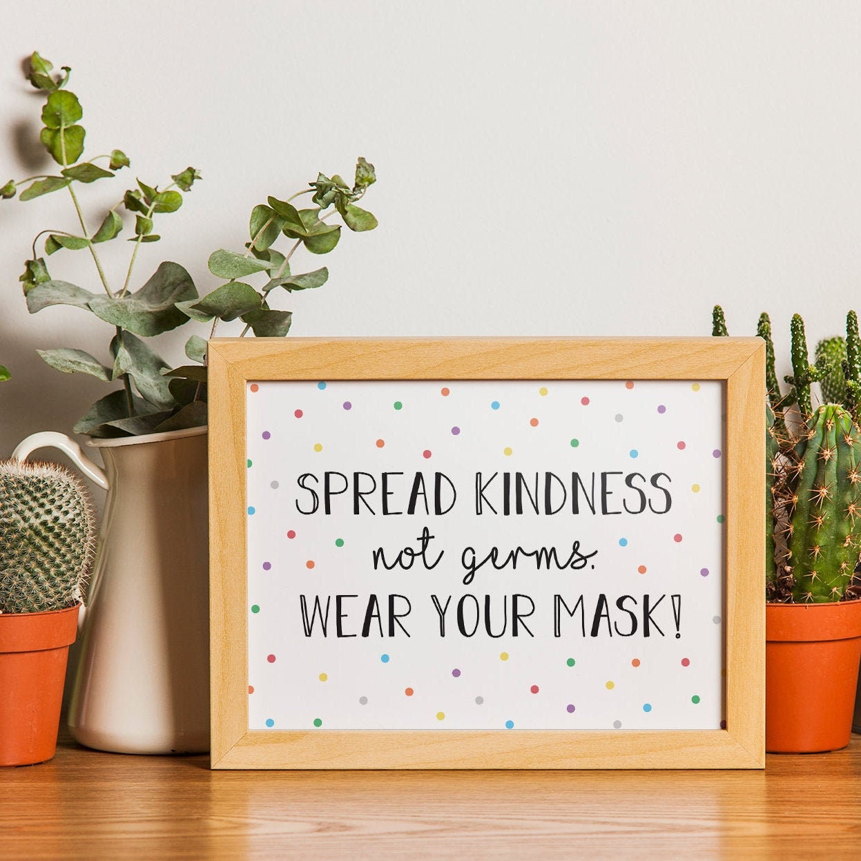 Wear a Mask Spread Kindness Print No Germs Sign | Etsy