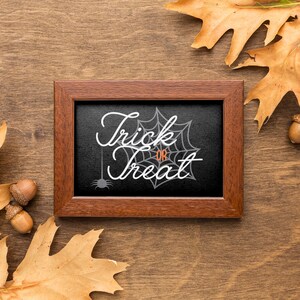 Trick or Treat Sign, Spider Web, Printable Sign, Instant Download ...