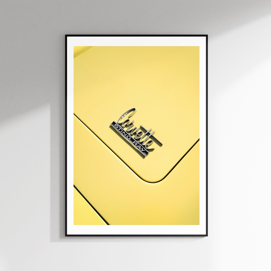 Corvette Stingray Crest - Car Digital Print Download - Real Close-up ...