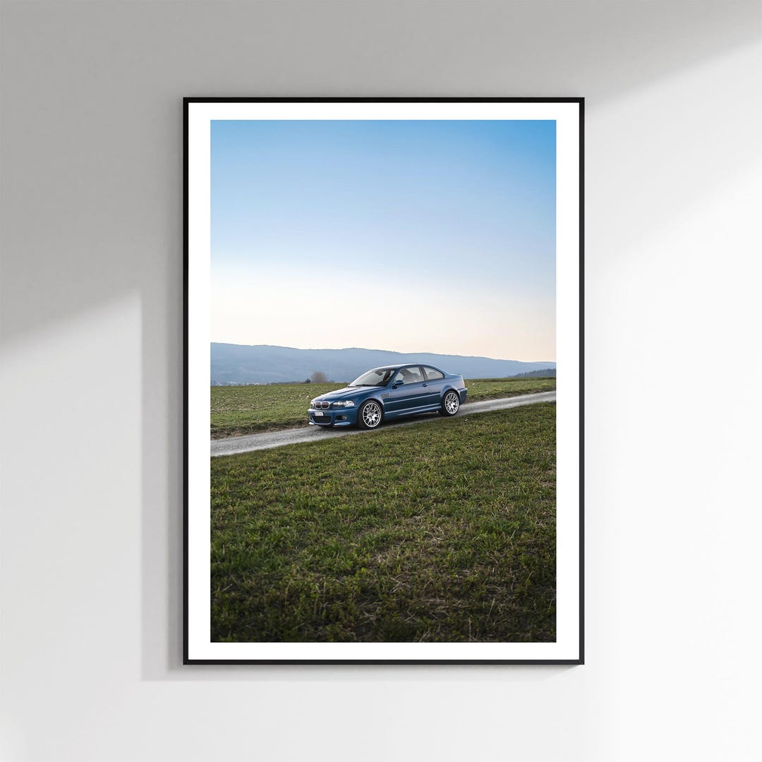 BMW M3 E46 Topaz Blue - Car Digital Print Download - Real BMW Print ...