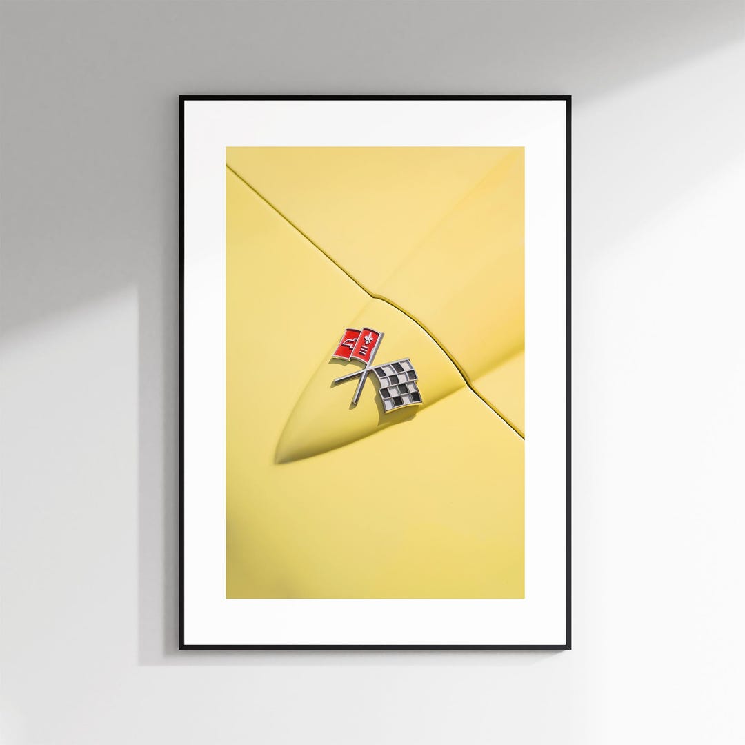 Corvette Stingray Crest Car Digital Print Download Real Close-up ...