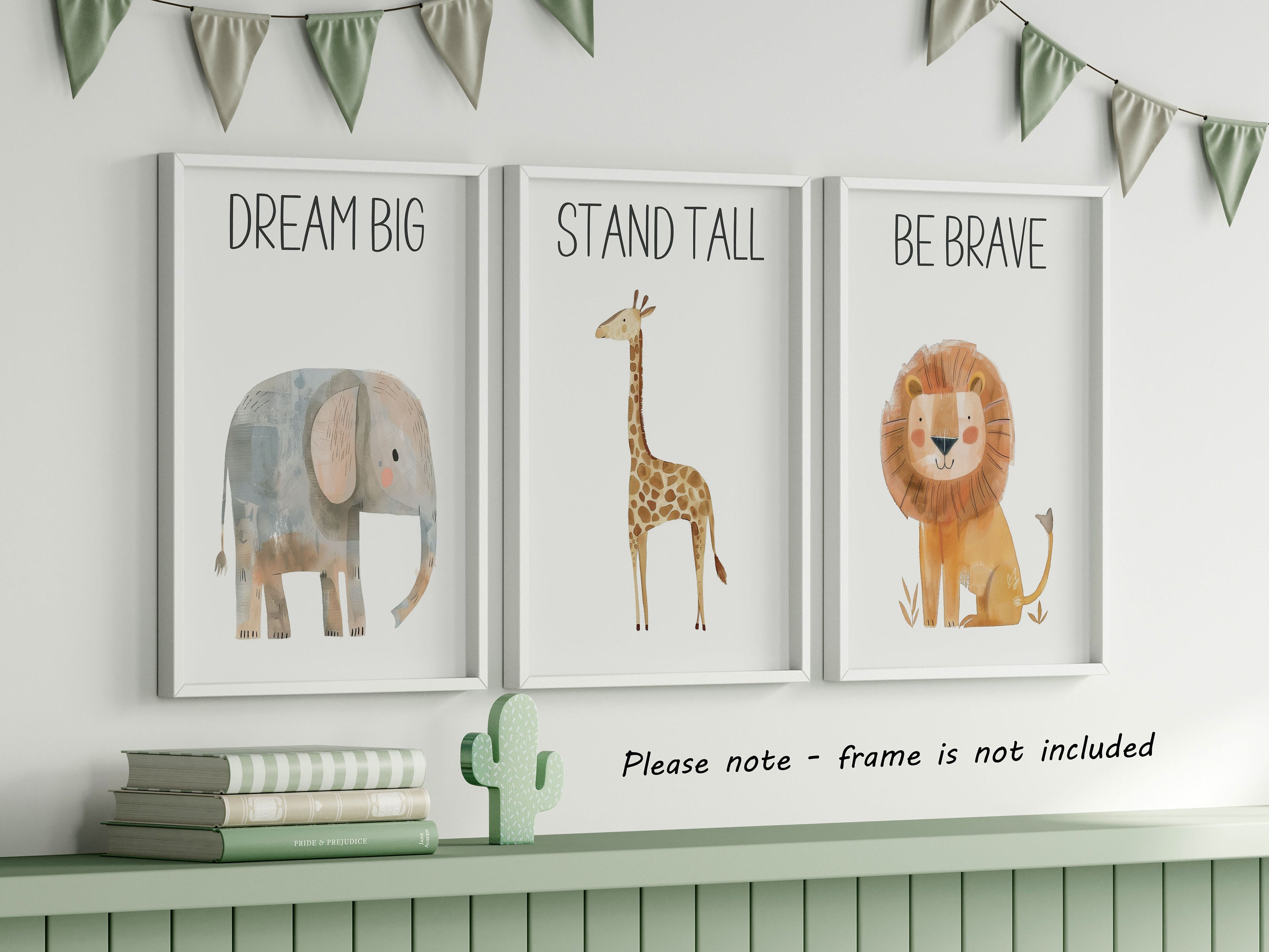 Safari Animals With Quotes Set of 3 Unframed Wall Poster Prints for ...