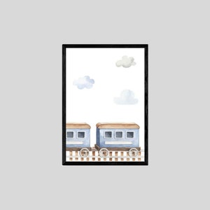 Choo Choo Train Set of 3 Unframed Personalised Name Poster - Etsy