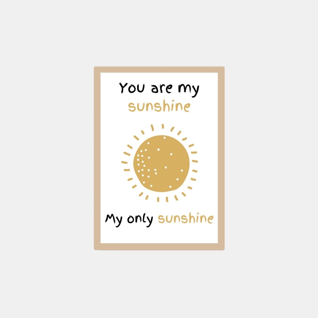 You Are My Sunshine Unframed Set of 3 Rainbow Baby Nursery | Etsy