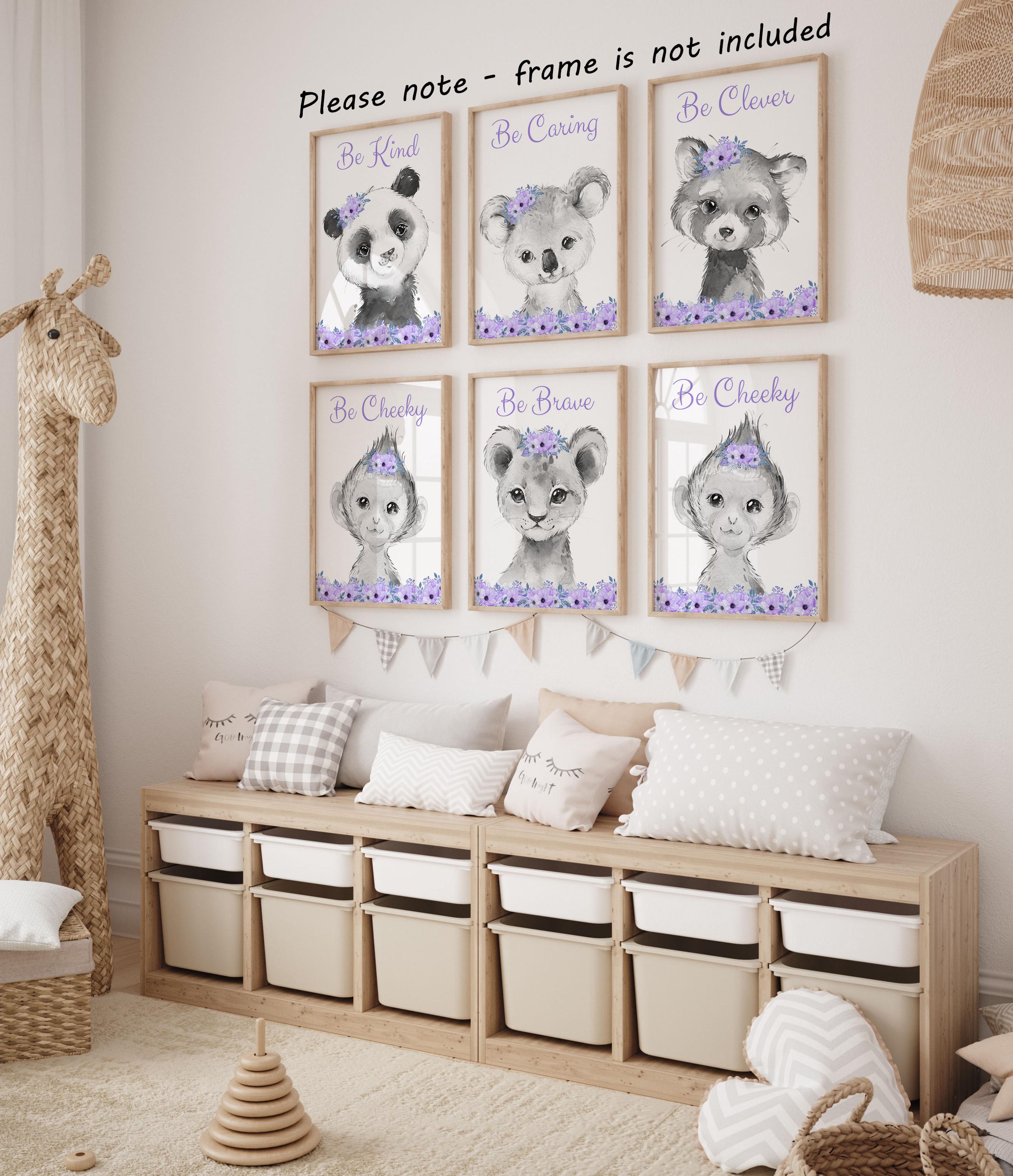 CHOOSE YOUR OWN! Safari Animals Girl Nursery Unframed Poster Prints ...