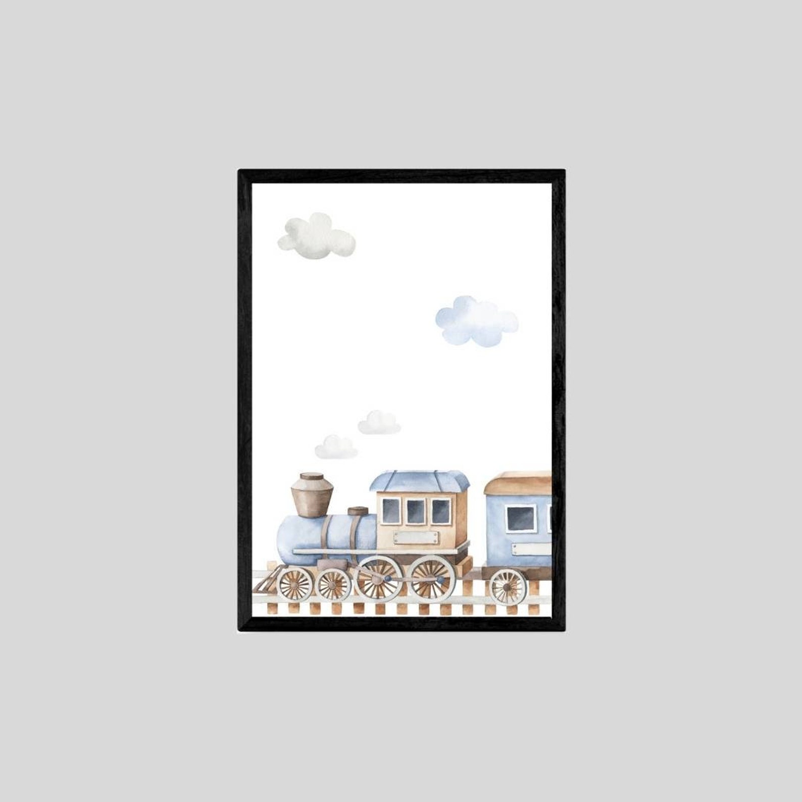 Choo Choo Train Set of 3 Unframed Personalised Name Poster - Etsy