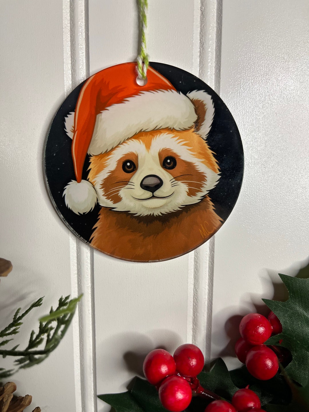 Christmas Red Panda Ornament, Red Panda Christmas Ornament - Etsy