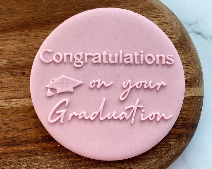 Happy Graduation Cookie Stamp, Fondant Stamp, Graduation Cookie ...
