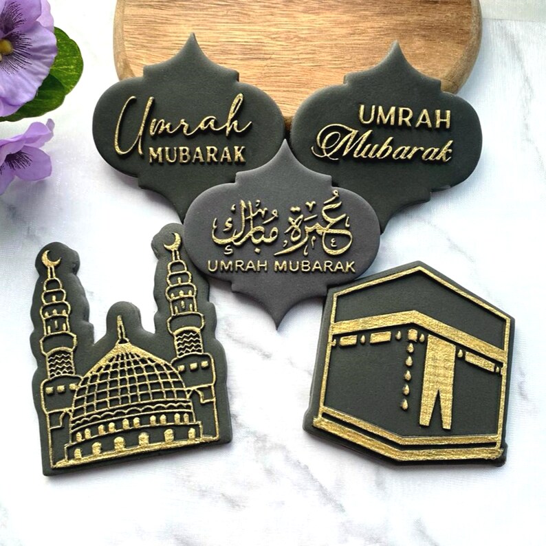 Umrah Mubarak Arabic Calligraphy Cookie Embosser Stamp. May All Your ...
