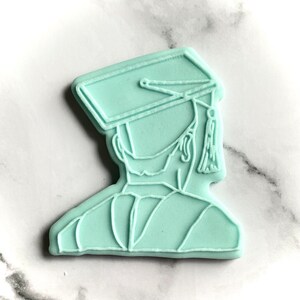 Graduation Boy Cookie Cutter and Stamp. Graduation Biscuit Fondant ...
