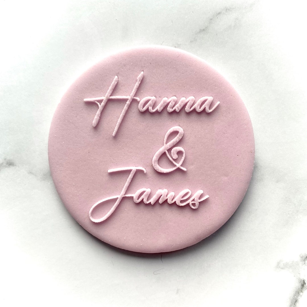 Custom Wedding Names Cookie Stamp. Wedding Fondant Icing Biscuit ...