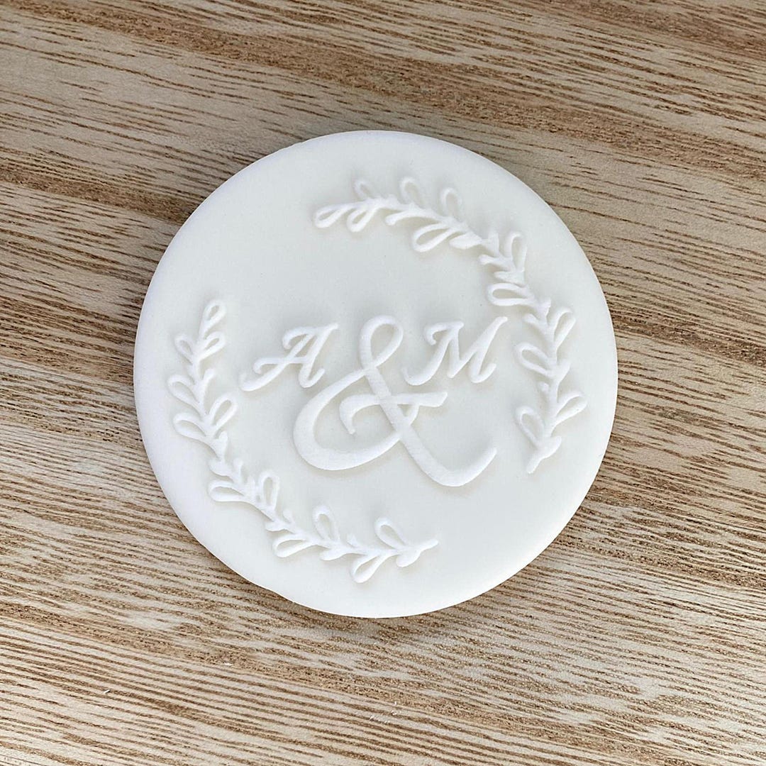Custom Initials Wedding Cookie Embosser Personalized Stamp Wedding ...