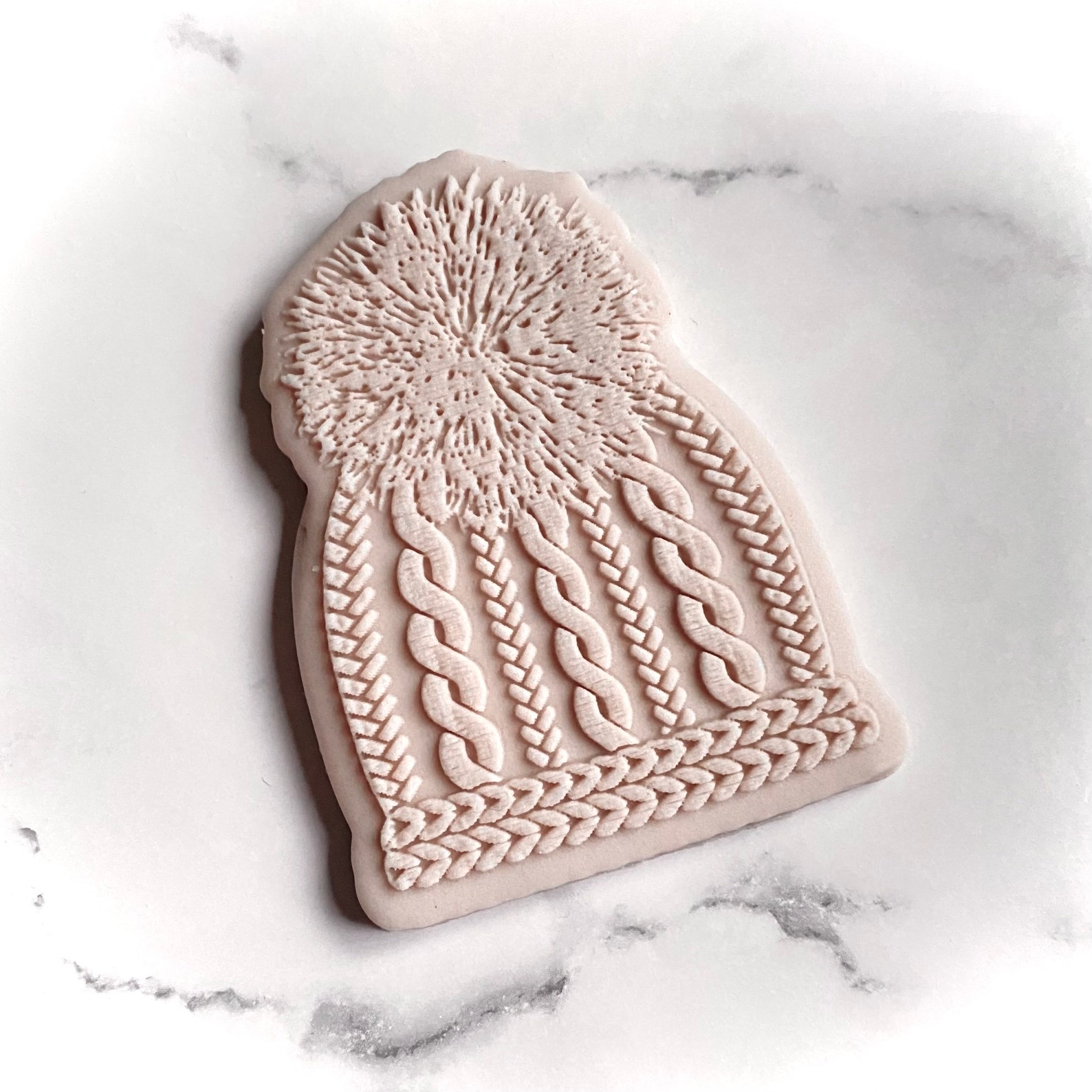 Pom Pom Woolly Hat Cookie Stamp and Cutter. Christmas Hat Fondant Icing ...