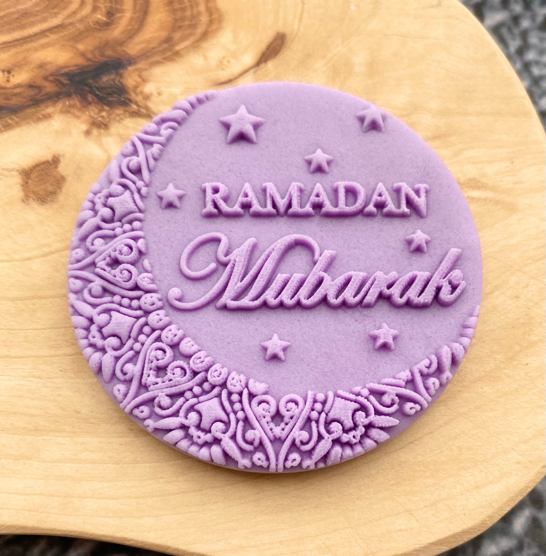 Ramadan Mubarak Debosser Stamp. Eid Mubarak Fondant Icing Cupcake ...