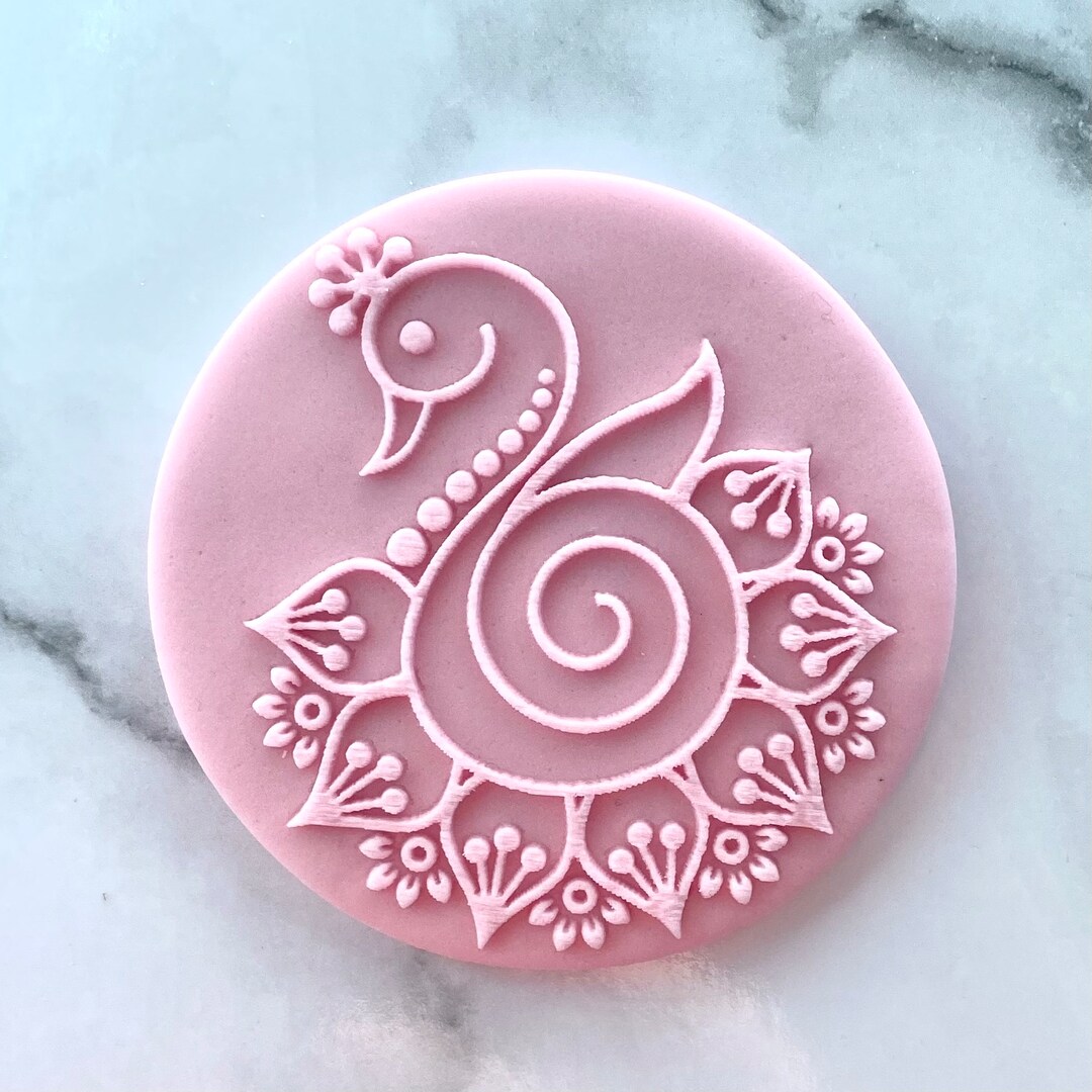 Rangoli Peacock Cookie Stamp. Diwali Fondant Icing Biscuit Decorating ...