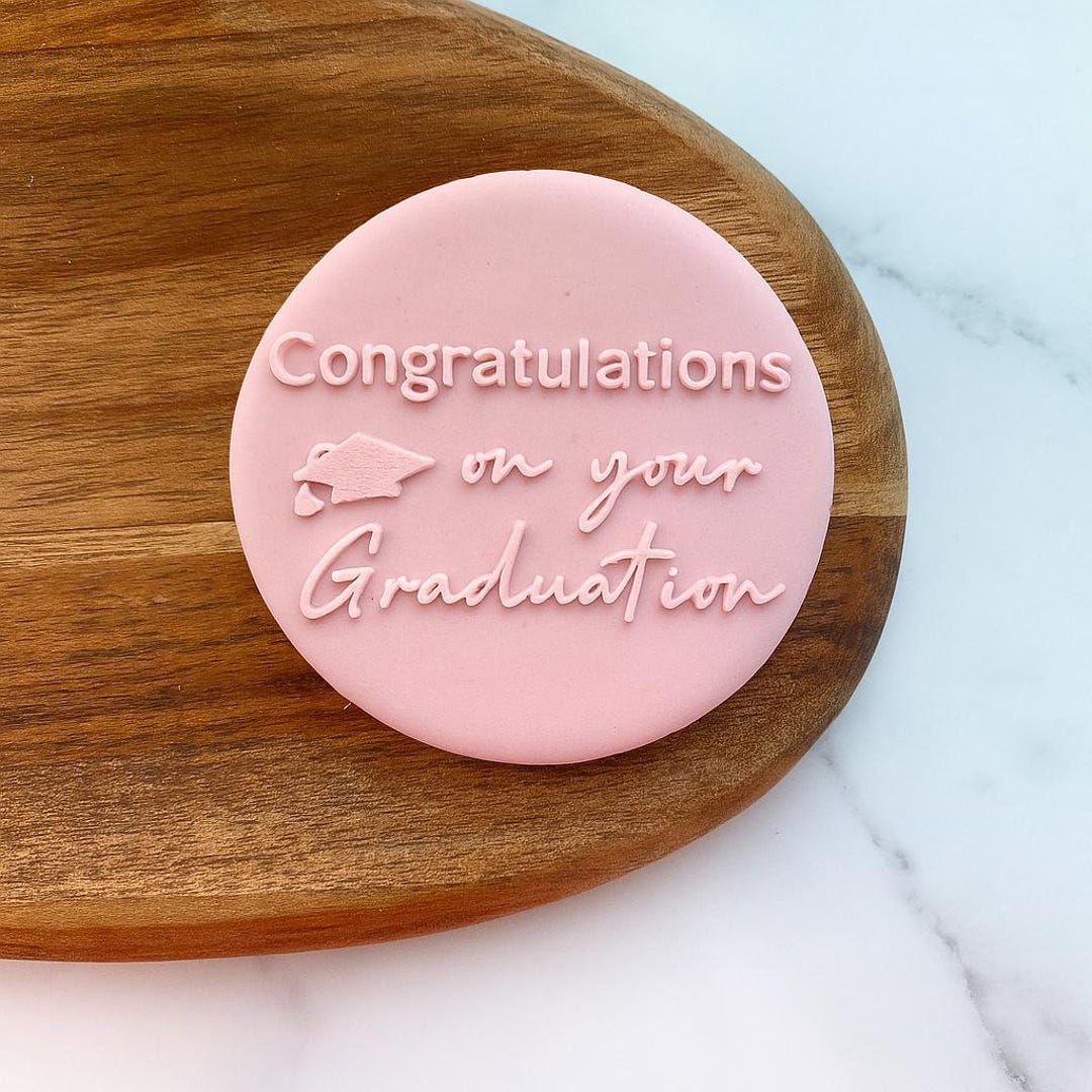 Congratulations on Graduation Cookie Stamp Fondant Embosser for ...