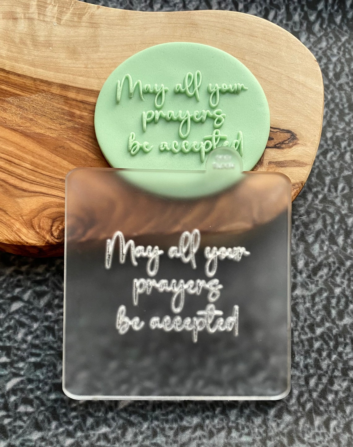 Ramadan Cookie Embosser Stamp. May All Your Prayers Be Accepted ...