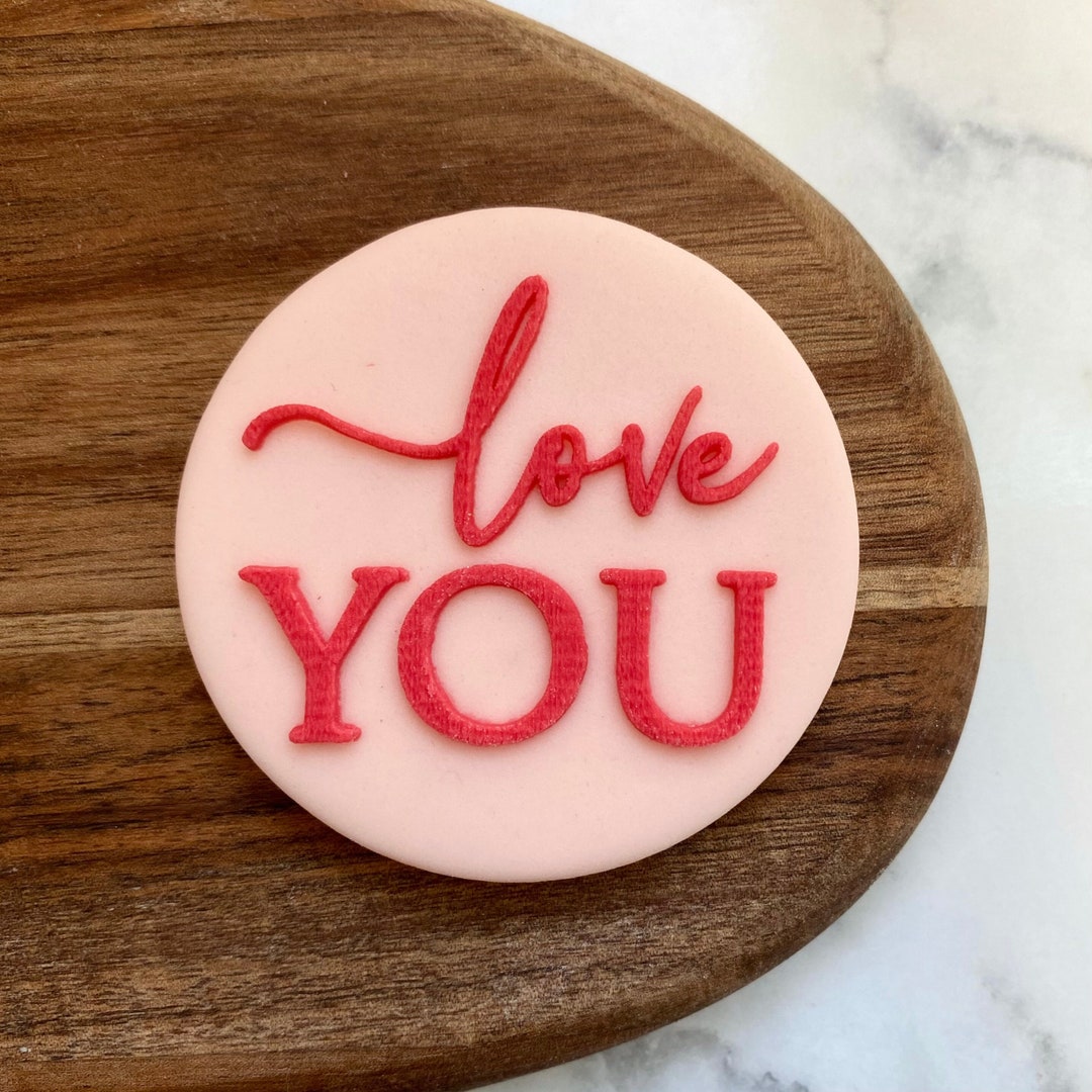Love You Valentine’s Day Debosser Stamp. Valentine’s Day Cookie Stamp ...