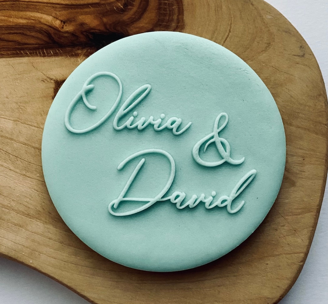 Custom Wedding Names Cookie Stamp. Fondant Debosser Stamp, Icing ...